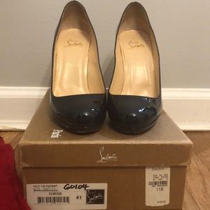 Christian Louboutin | Shoes | Christian Louboutin Filo 2 Navy Patent ...